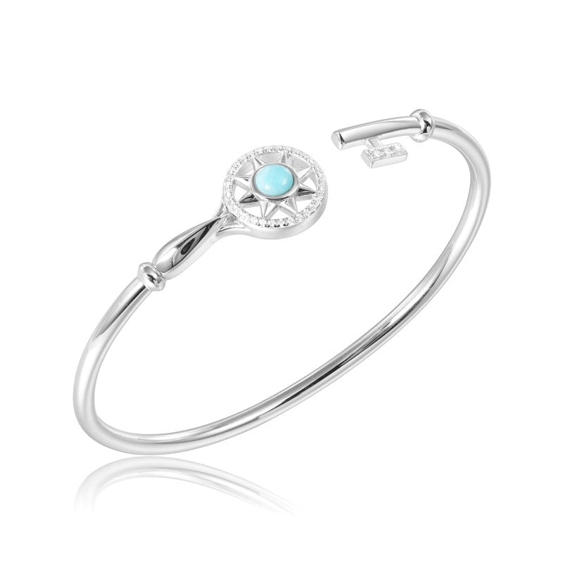 Compass Larimar Bangle – Saxons Diamond Centers