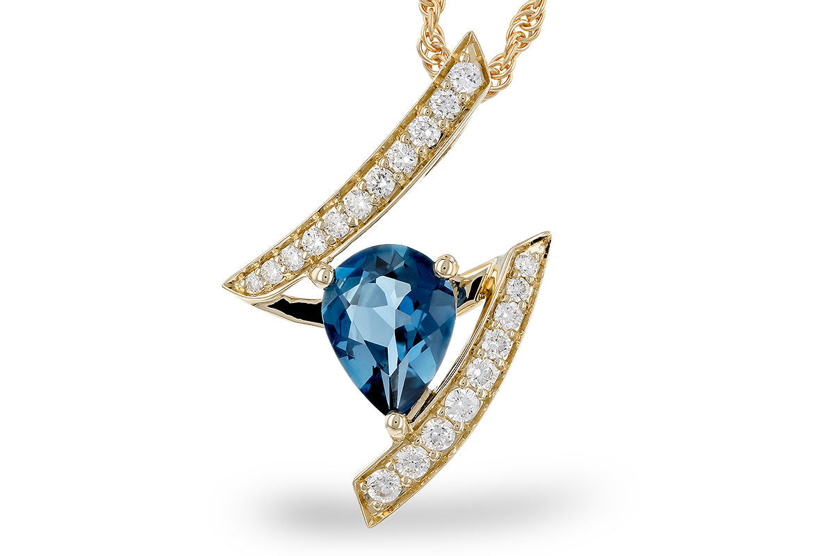 London Blue Topaz Necklace – Saxons Diamond Centers